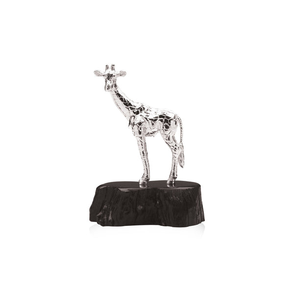 black giraffe statue
