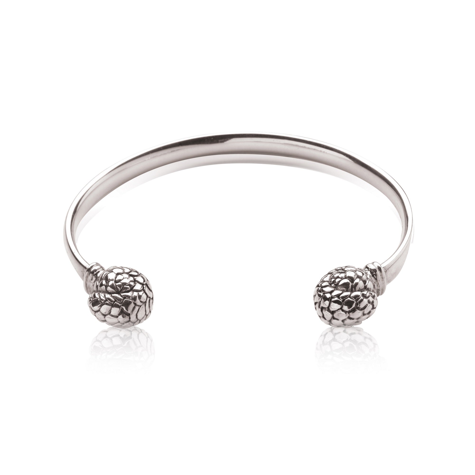 Pangolin Wire Cuff | Woman's Sterling Silver Bangle | Handcrafted ...