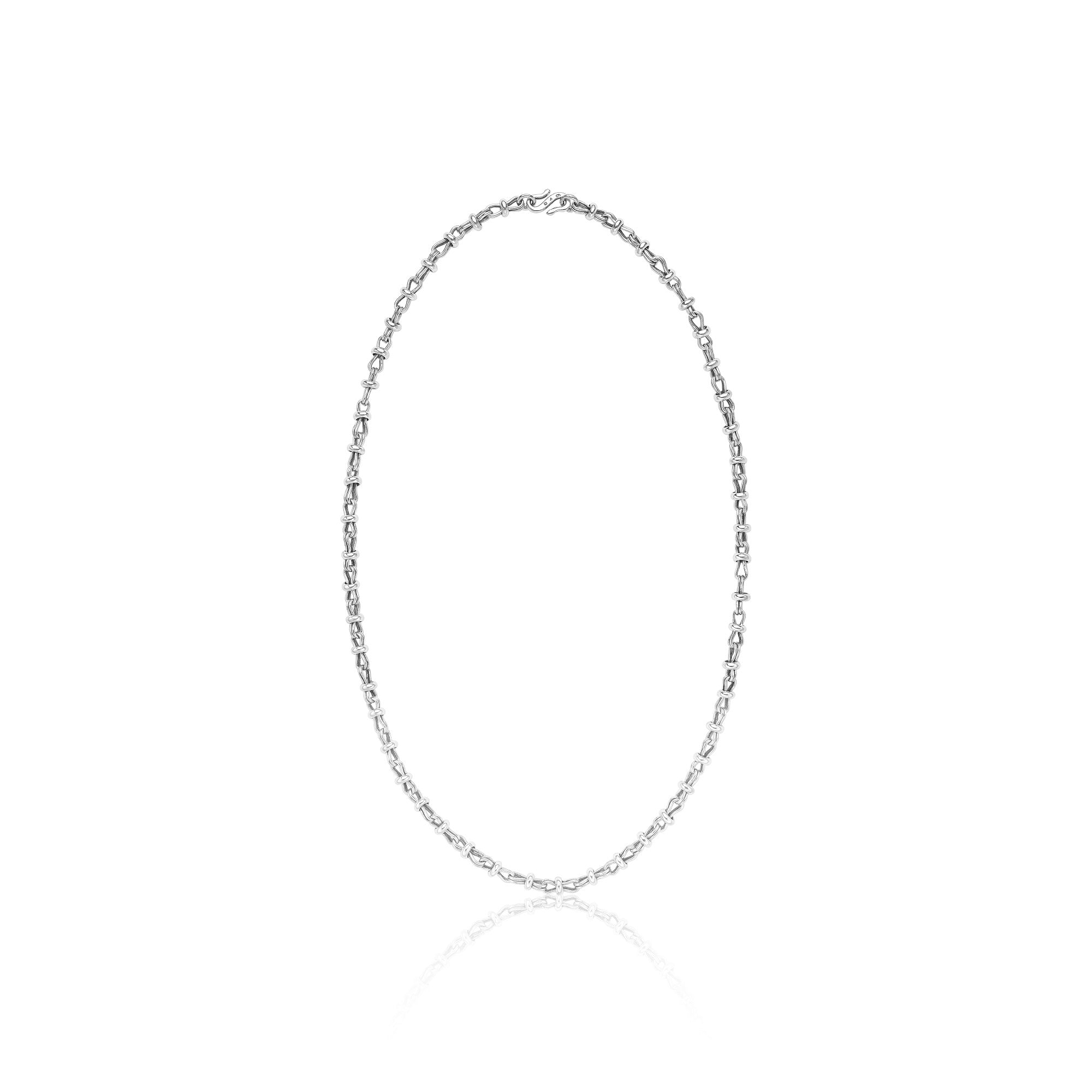 Classic Lantern Chain Necklace in Silver | Handmade Silver Chain ...