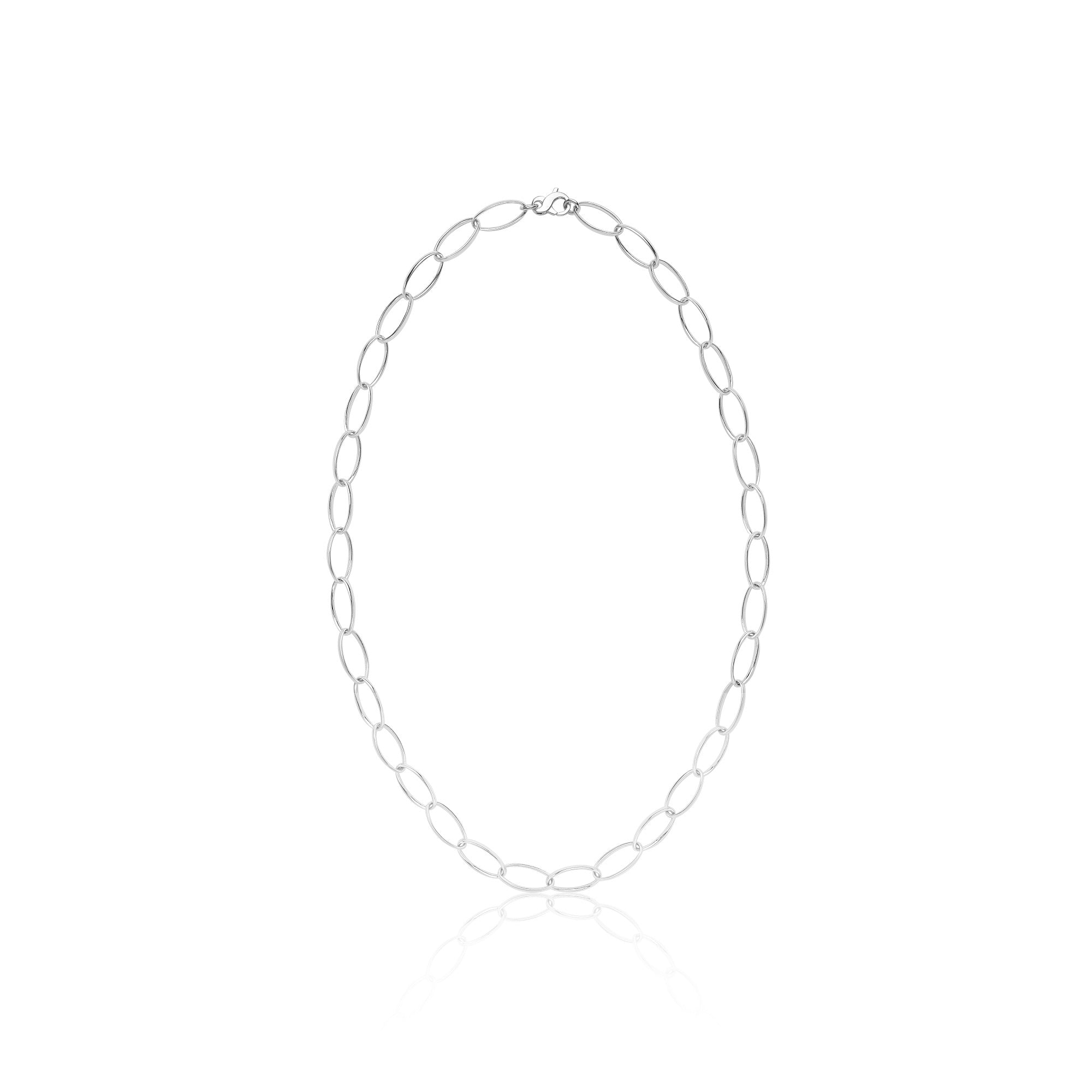 Classic Loop Chain Necklace in Silver | Handmade Silver Chain – Patrick ...