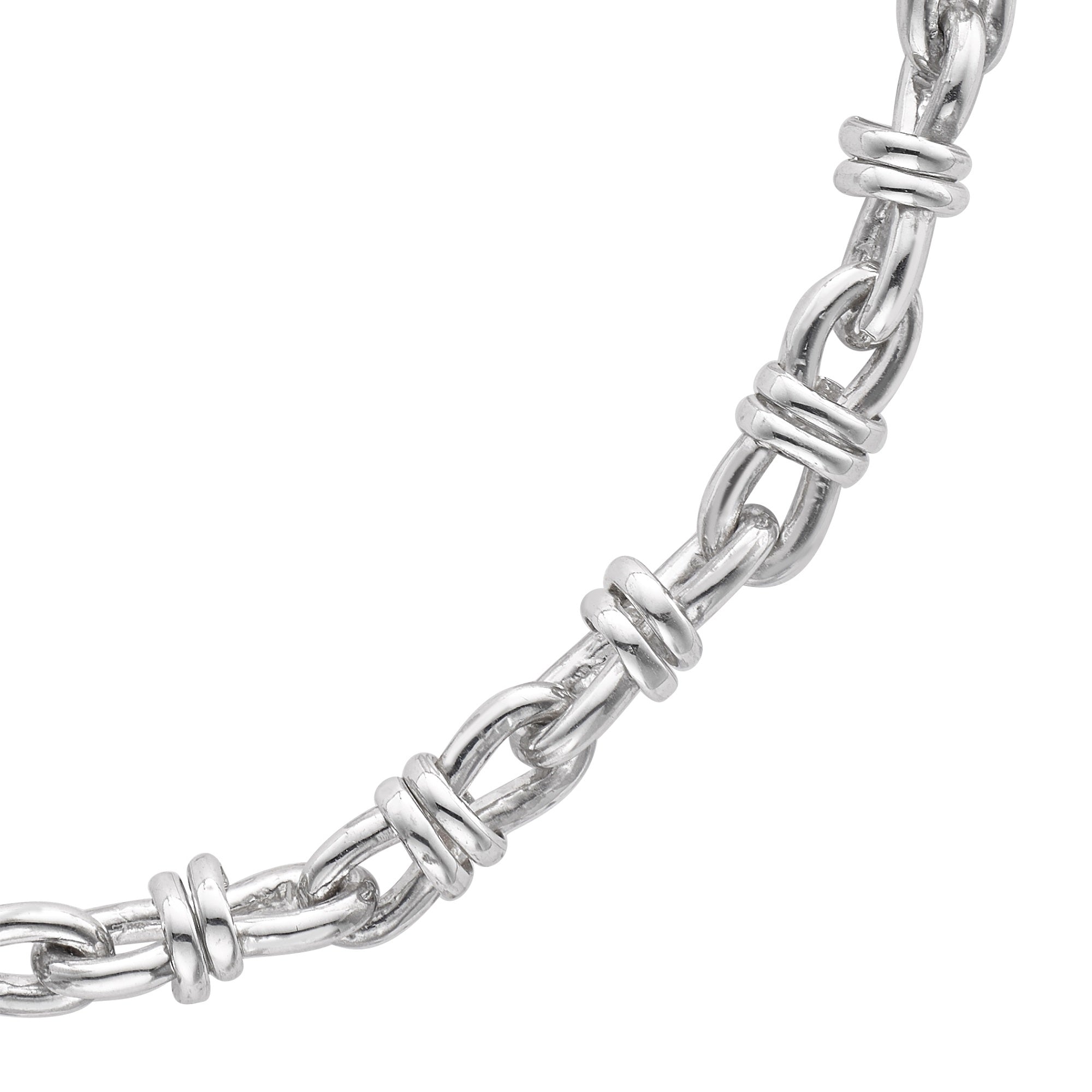 Long Mini Lantern Chain Necklace in Silver | Handmade Silver Chain ...