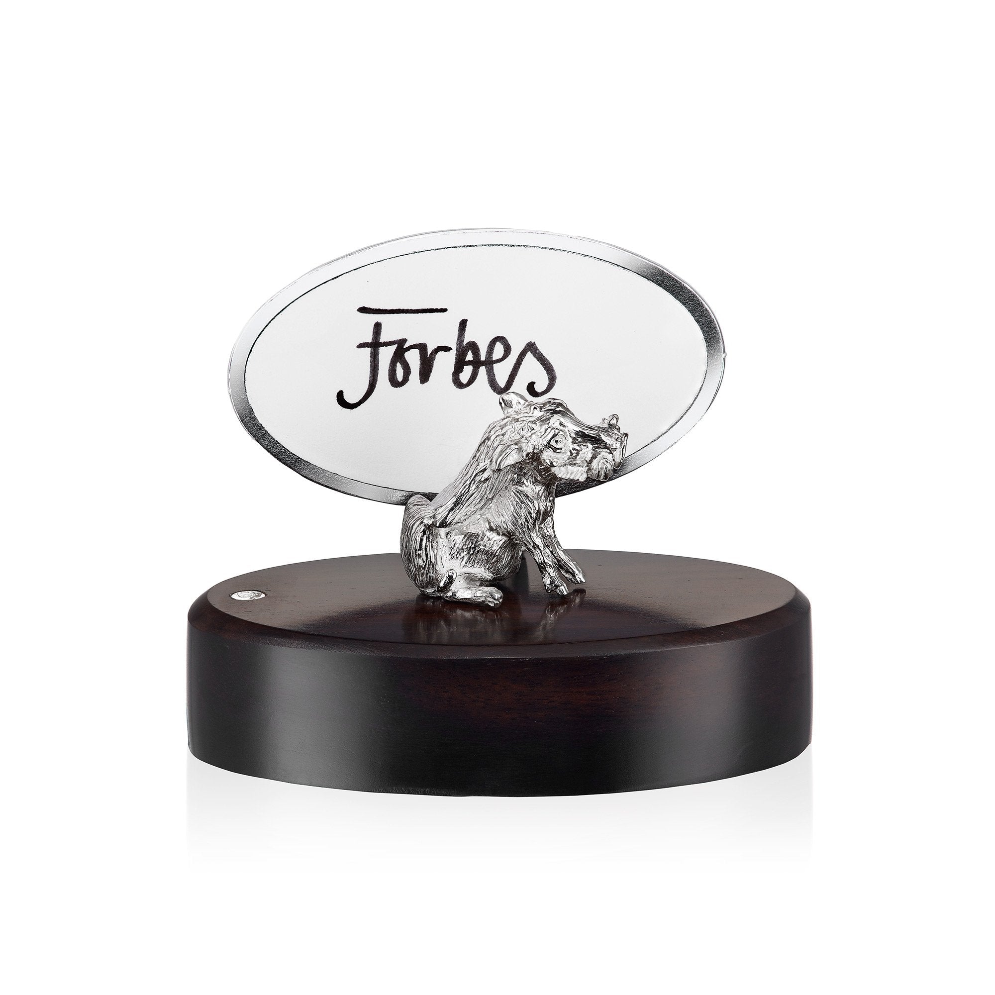 Warthog Scratching Place Card Holder in Silver – Patrick Mavros