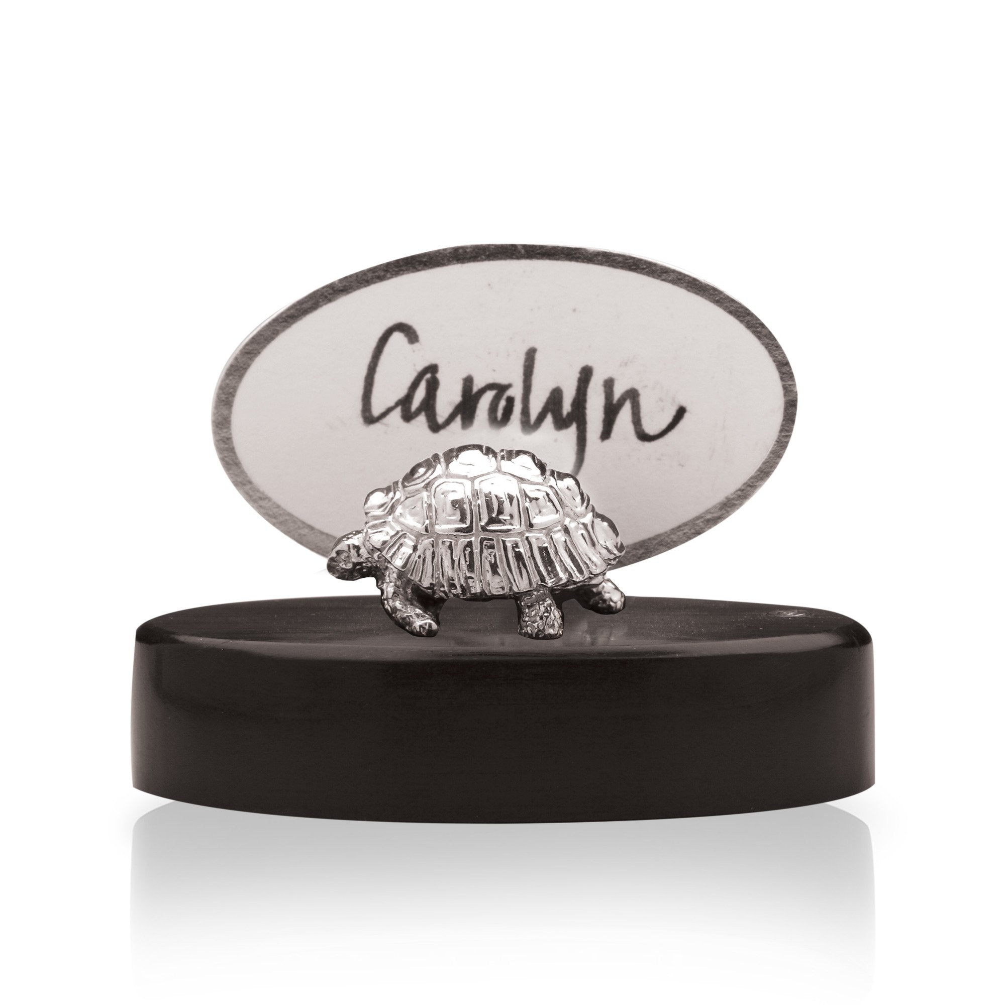 Tortoise Place Card Holder in Silver – Patrick Mavros